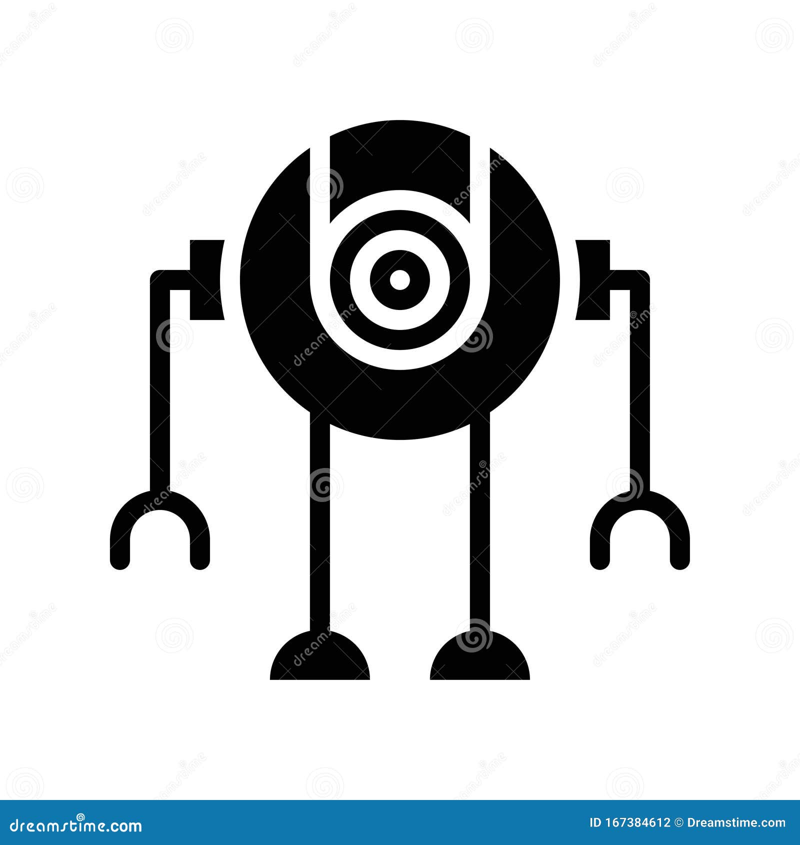 Robot Navigation Vector, Robotics Related Solid Design Icon Stock ...