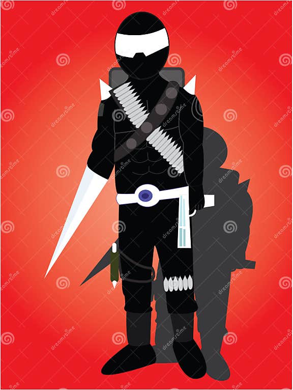 The robot ninja stock vector. Illustration of sock, cool - 64000198