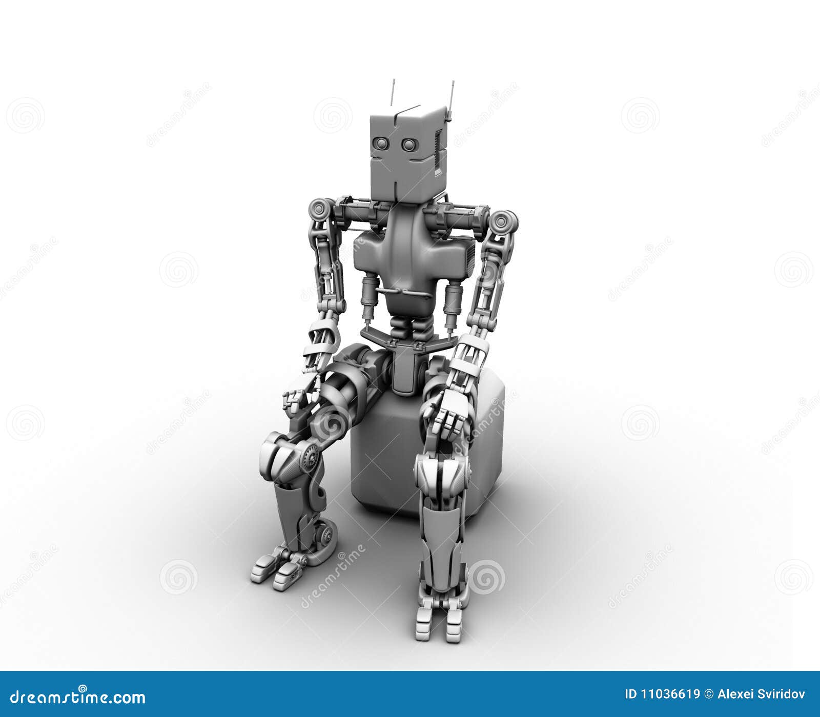 Robot occlusion stock illustration. Illustration of sign - 11036619