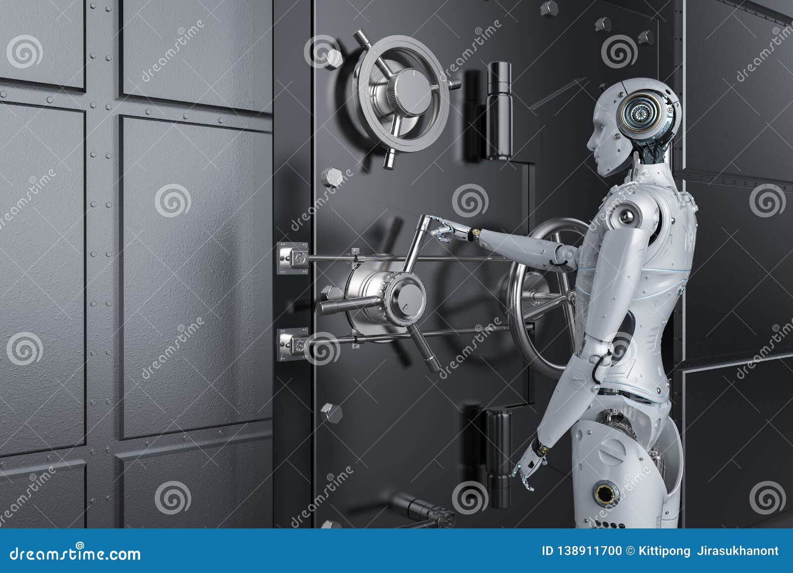 Robot open bank vault stock illustration. Illustration of cashbox ... Robot open bank vault stock illustration. Illustration of cashbox ...