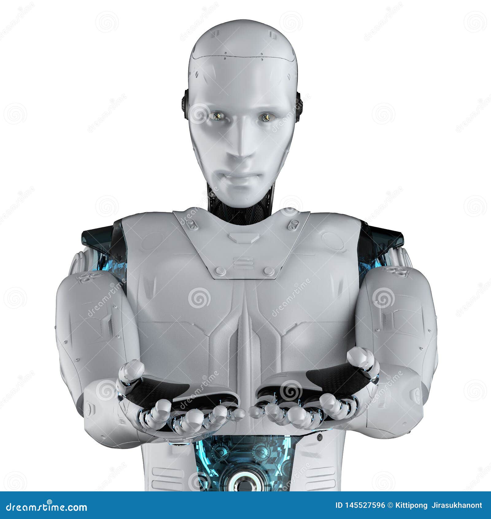 Robot open hand stock illustration. Illustration of automatic - 145527596