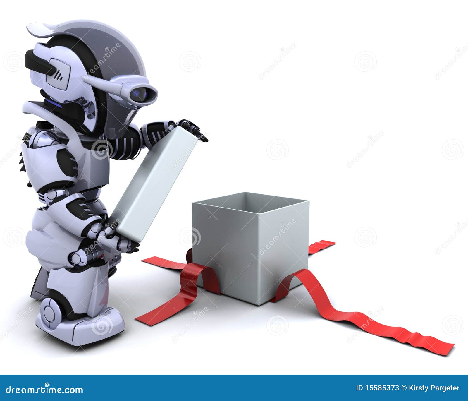 Robot With Gift Box Stock Image | CartoonDealer.com #36415531