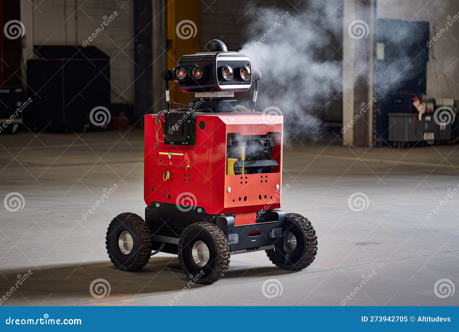 Robot, Outfitted with Heat Sensors and Fire Extinguisher To Prevent ... Robot, Outfitted with Heat Sensors and Fire Extinguisher To Prevent ...