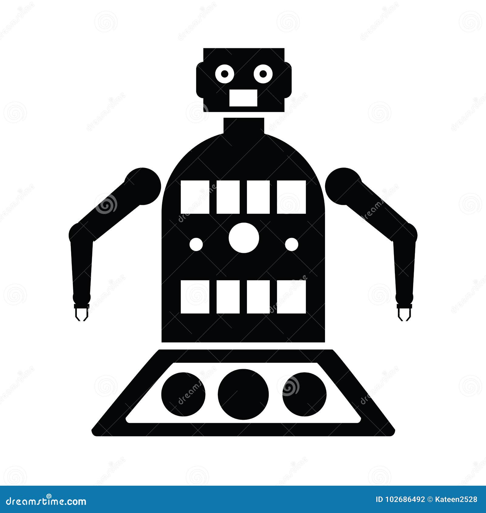Robot parts icon set stock illustration. Illustration of artificial ...