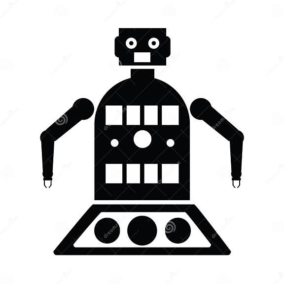 Robot parts icon set stock illustration. Illustration of artificial ...