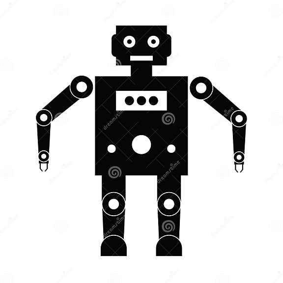 Robot parts icon set stock illustration. Illustration of industrial ...