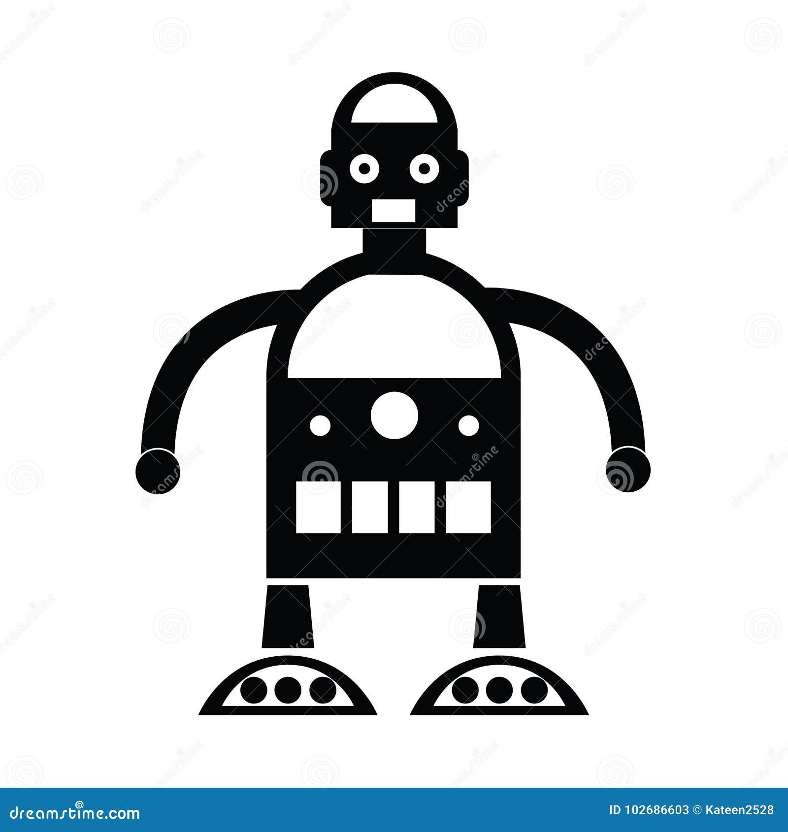 Robot parts icon set stock illustration. Illustration of factory ...