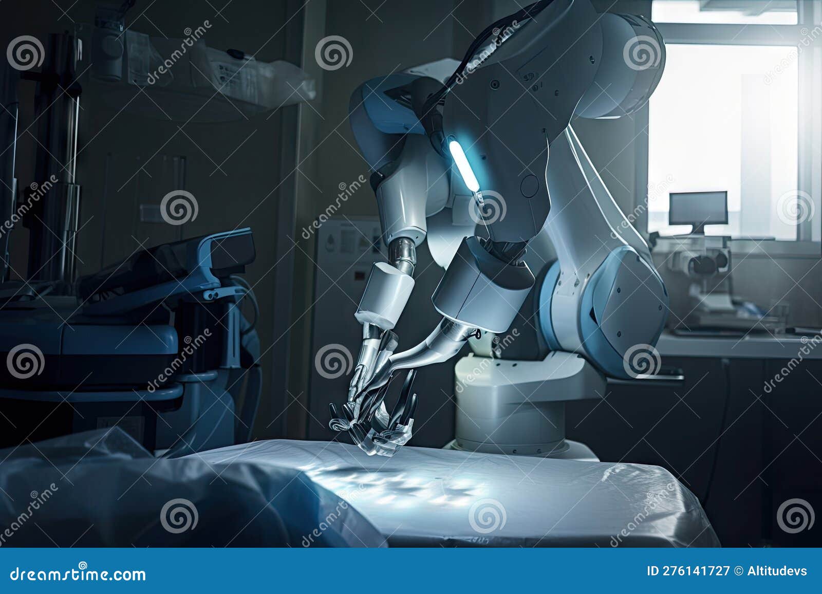 Robot Performing on Patient, Wielding Precise Surgical Instruments ...