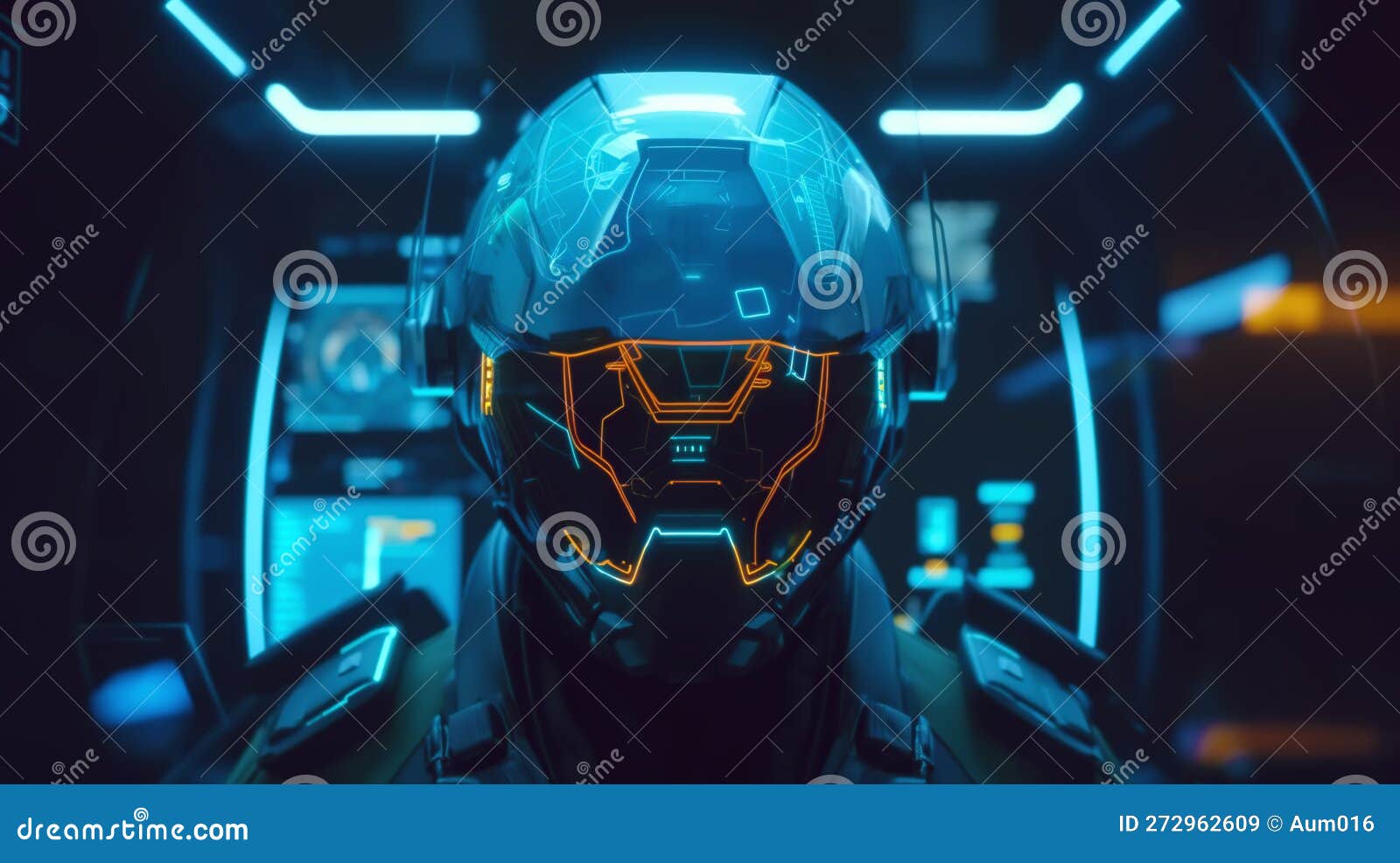 Robot Pilot Assistant On A Plane, Copy Space. AI Centered World Concept ...
