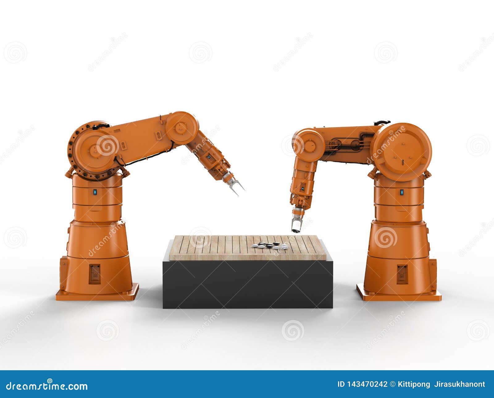 Robot play go stock illustration. Illustration of automatic - 143470242