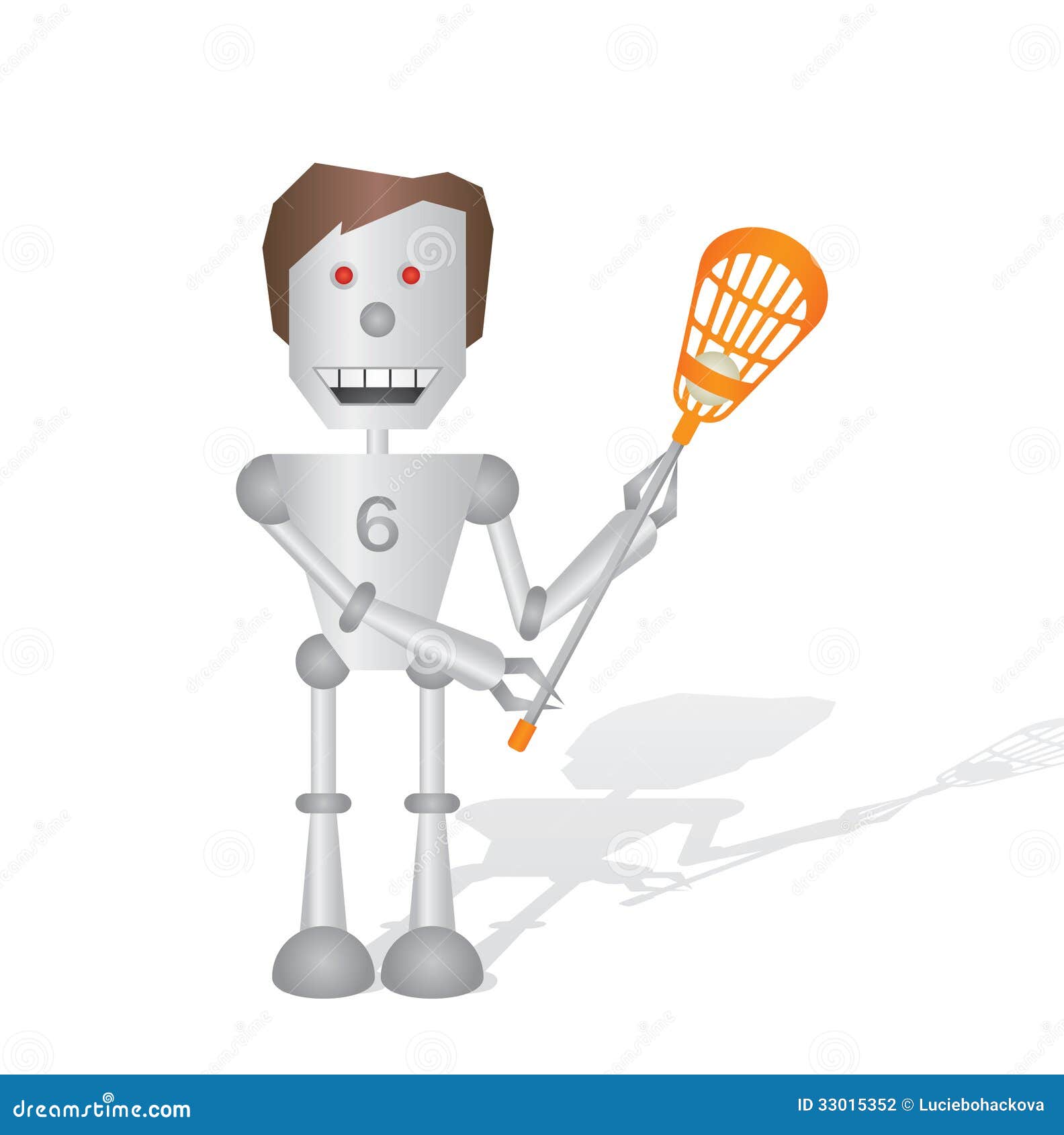 Robot player stock vector. Illustration of athletic, cyborg - 33015352