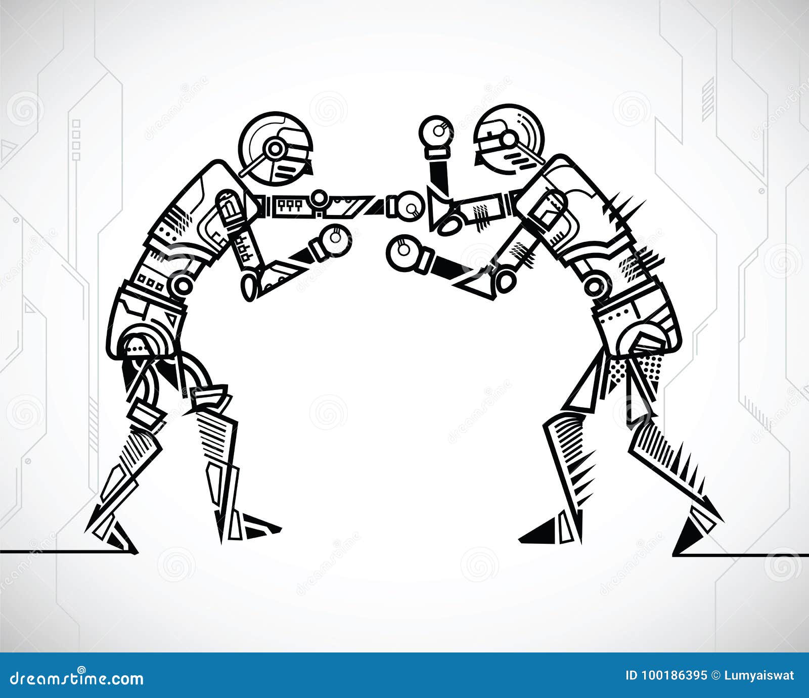 Robot Arm With Red Boxing Gloves Royalty-Free Stock Photo ...