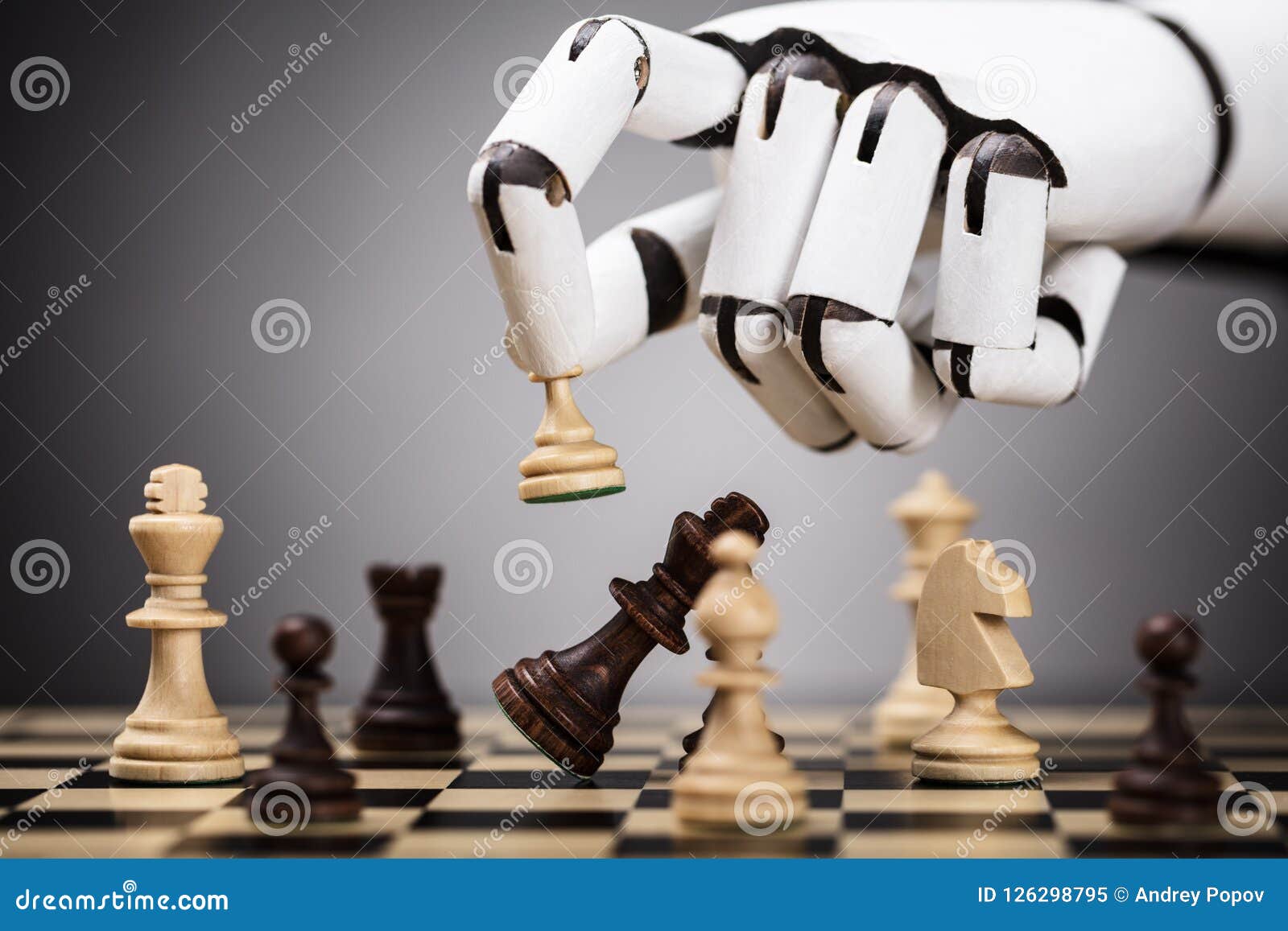 Robot Playing Chess stock image. Image of futuristic - 126298795