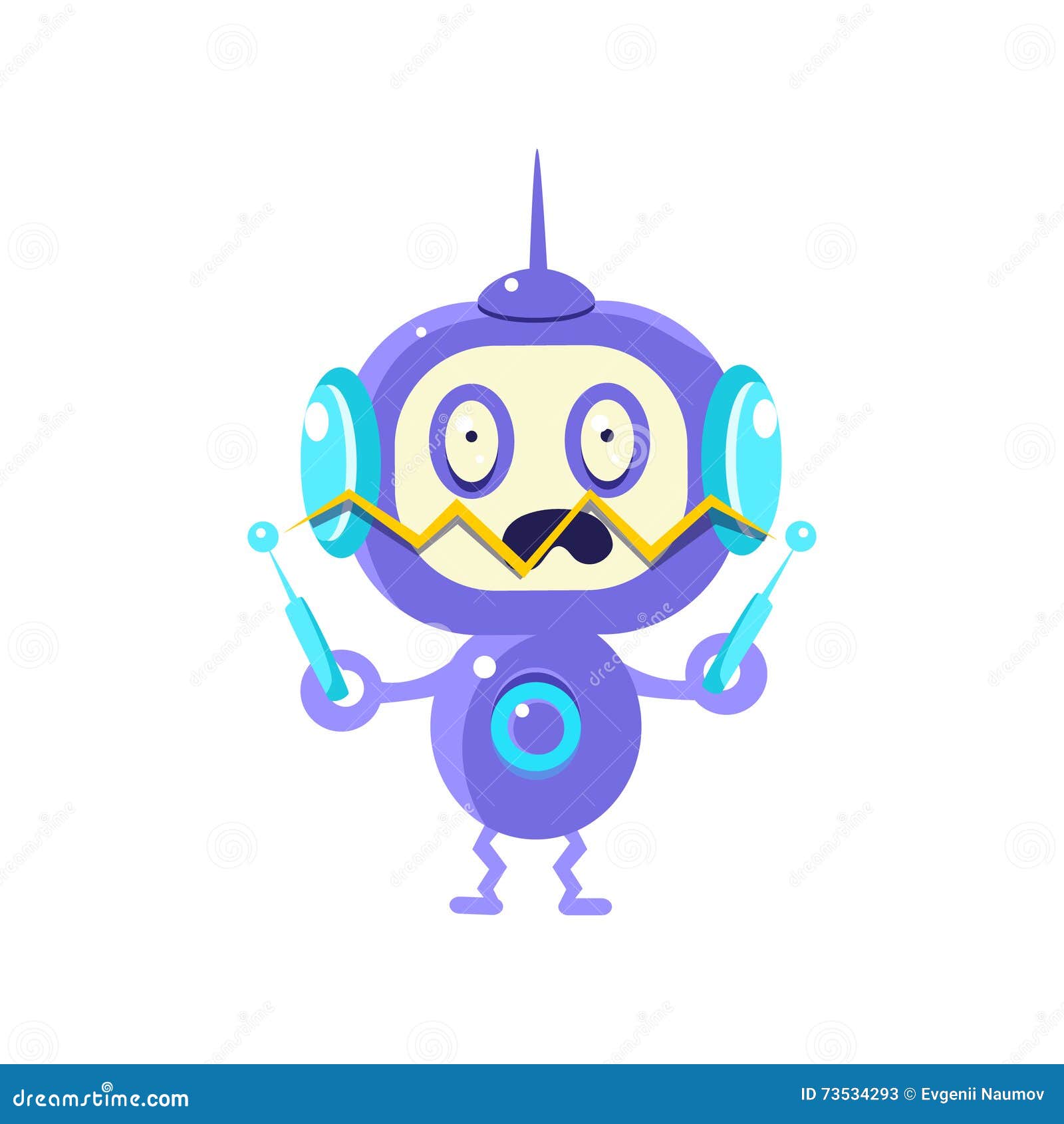 Robot Playing with Electricity Stock Vector - Illustration of humanoid ...