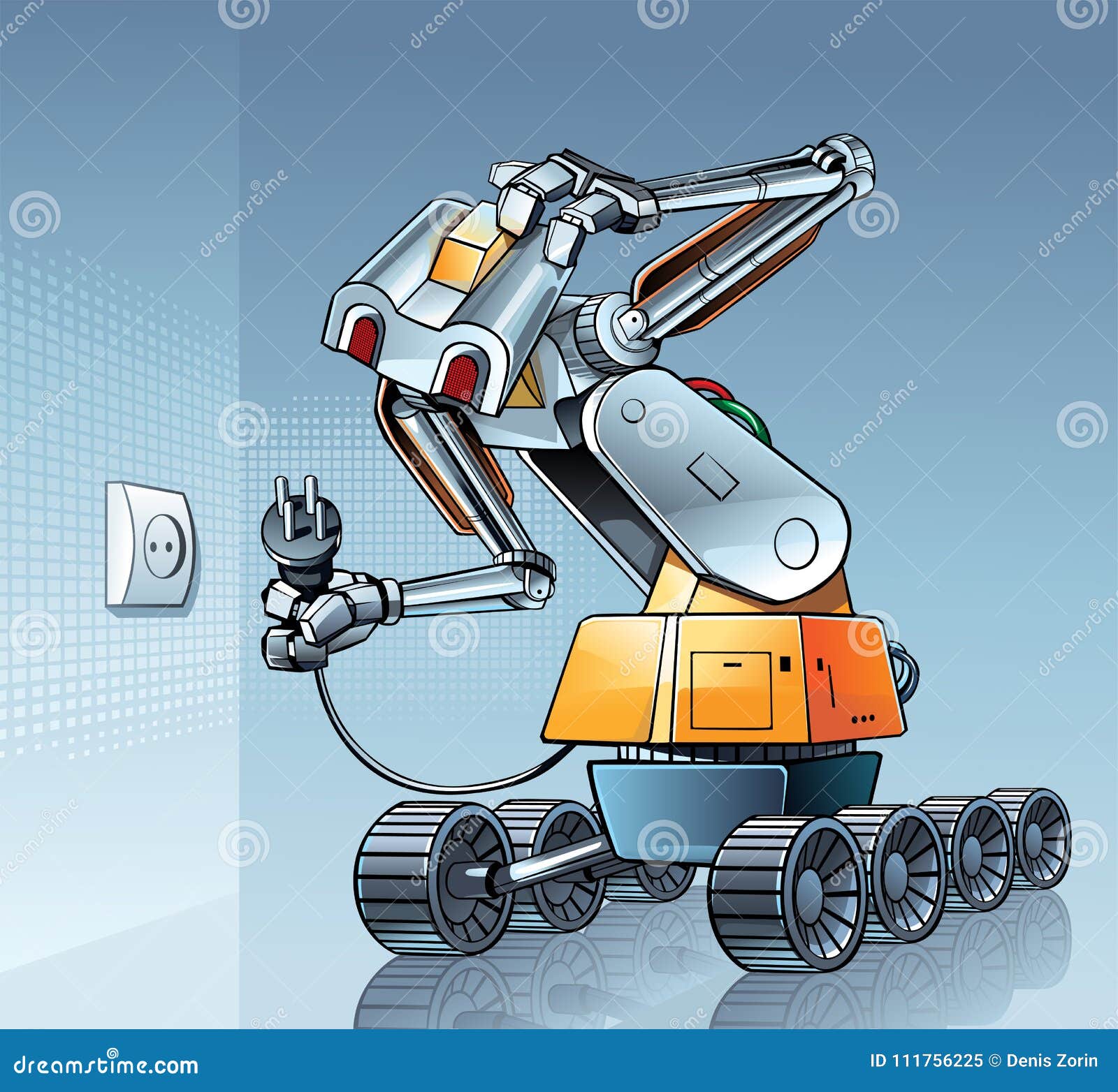 Robot and Incompatibility Junction. Stock Vector - Illustration of ...
