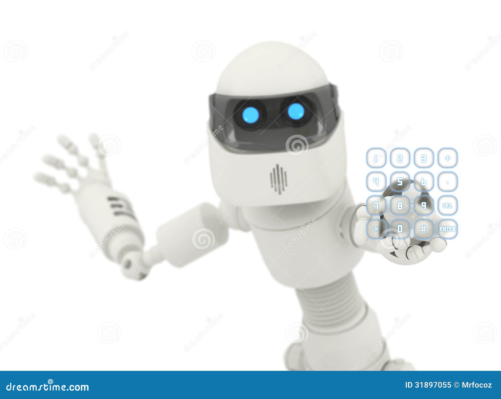 Robot That Point On Digital Interface Royalty-Free Stock Photography ...