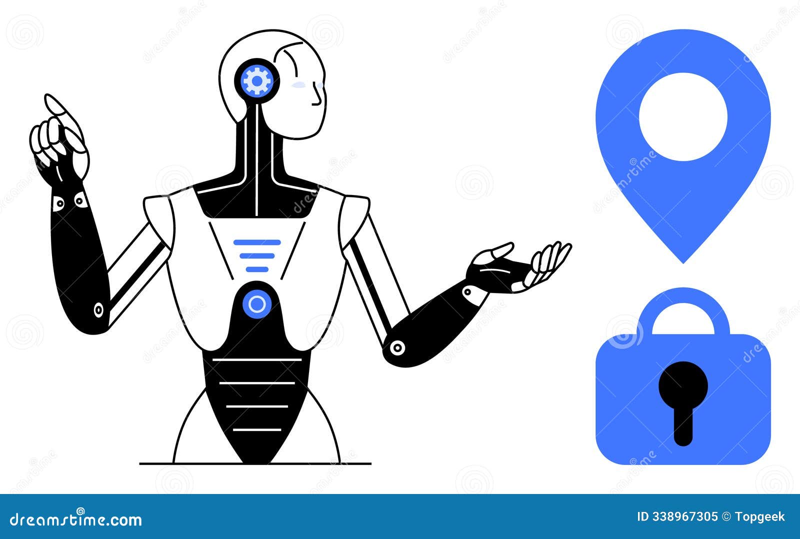 Robot Pointing with Lock and Location Symbols Highlighting Technology ...