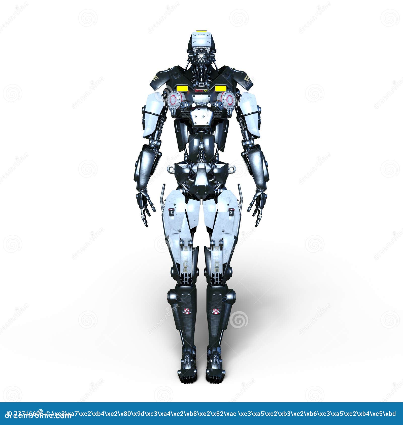 Robot police stock illustration. Illustration of police - 73716606