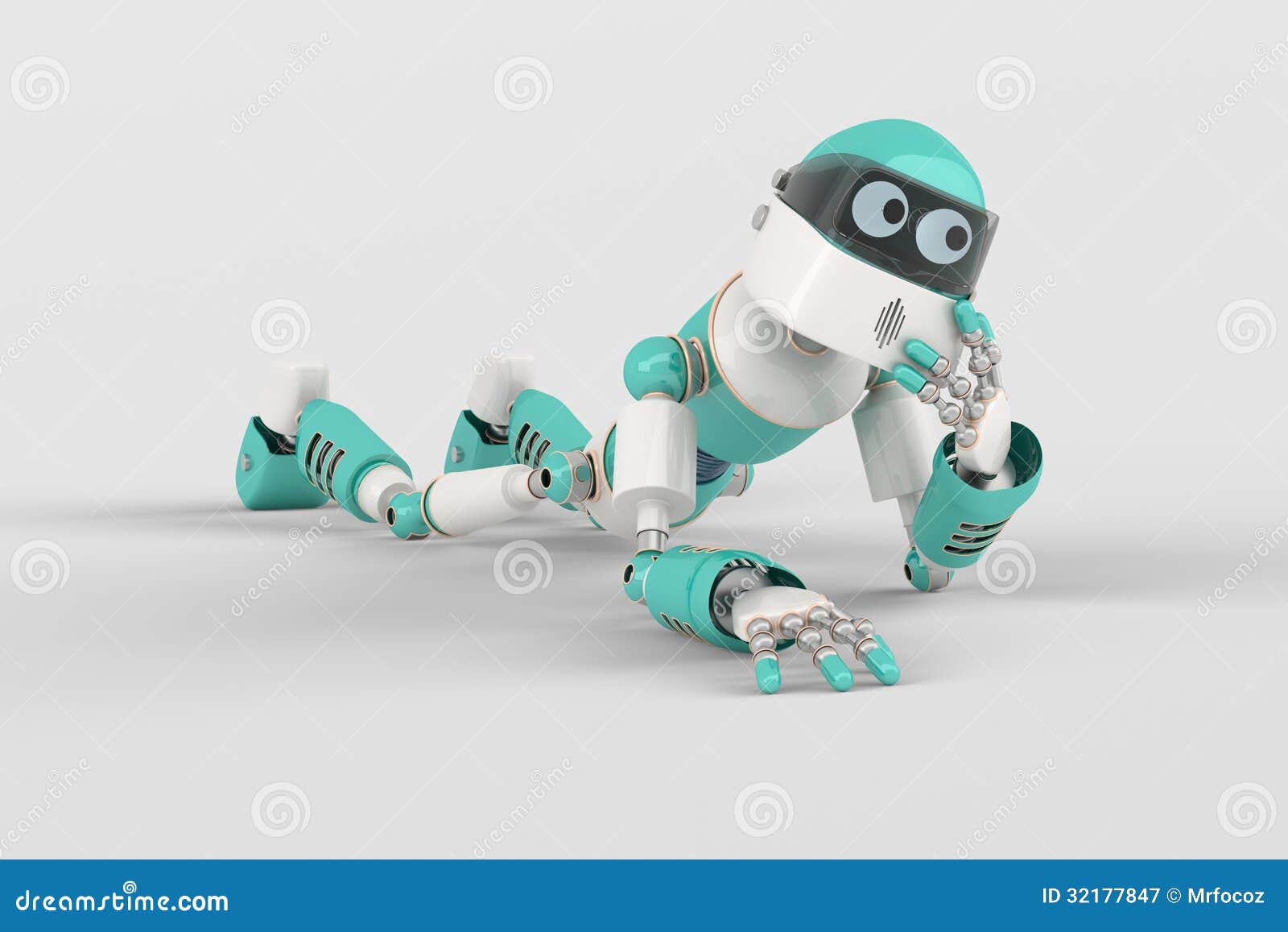 Robot in Pose stock illustration. Illustration of robotic - 32177847