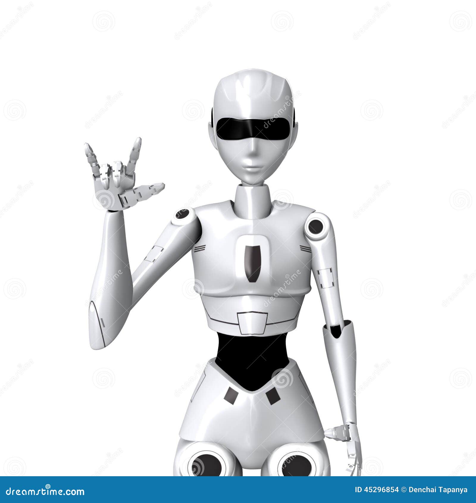 Robot Pose Cooperate Stock Image | CartoonDealer.com #46672093