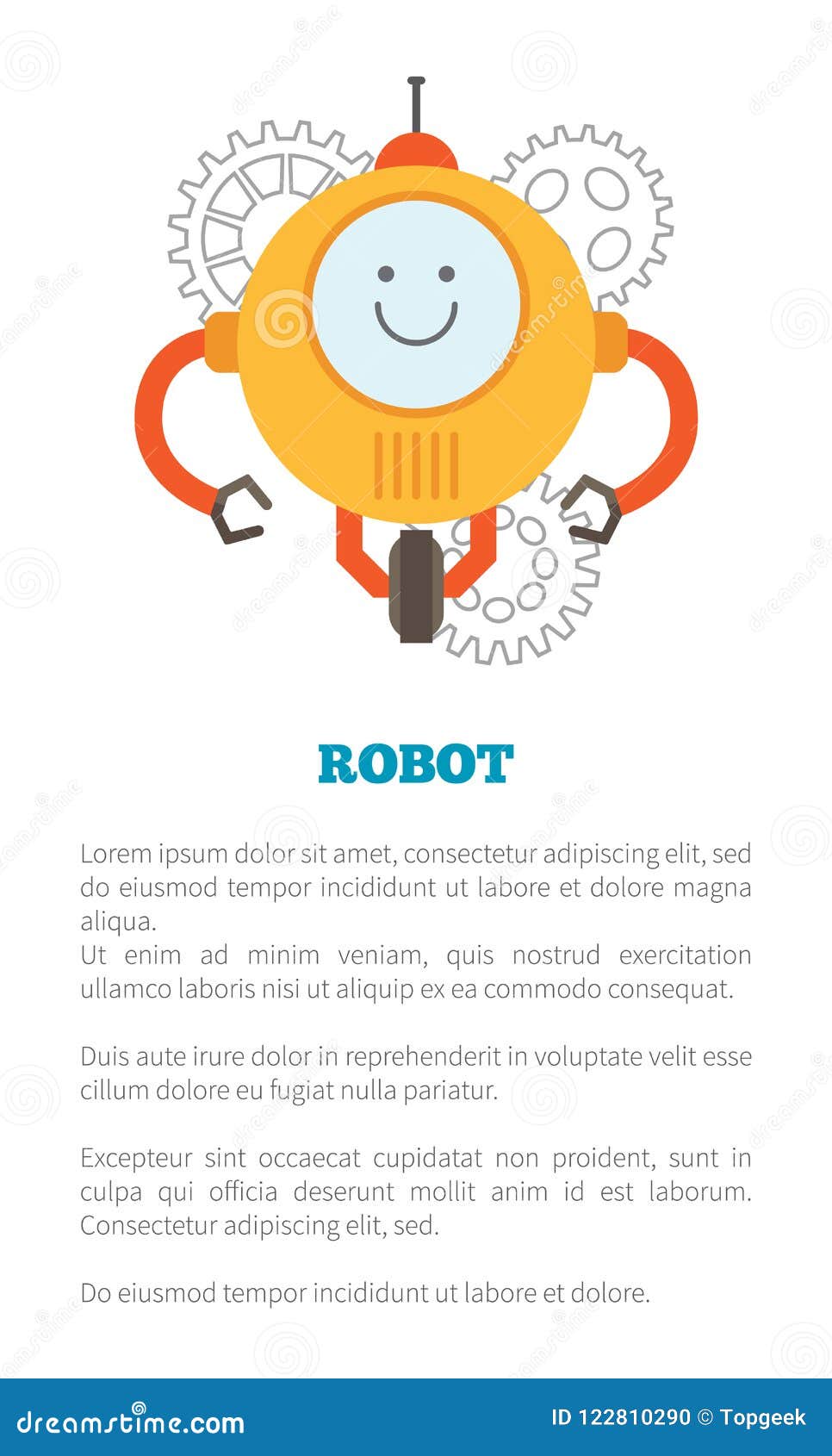 Robot With Poster Royalty-Free Stock Photo | CartoonDealer.com #11304543