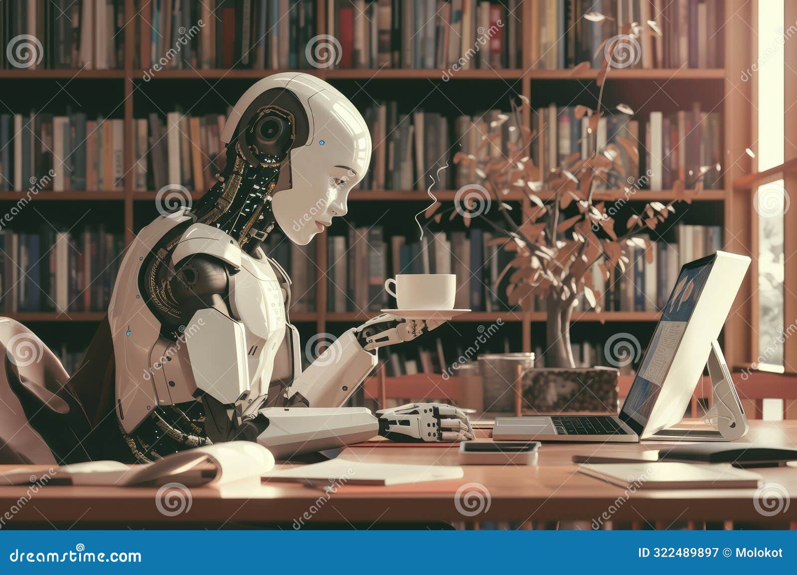 A Sophisticated Humanoid Robot In A Formal Suit Royalty-Free Stock ...