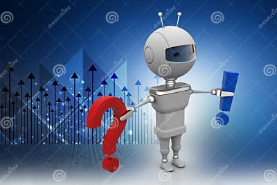 Robot with Problem Solving Concept Stock Illustration - Illustration of ...