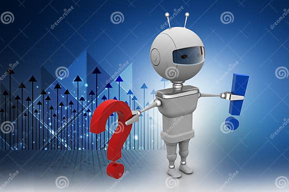 Robot with Problem Solving Concept Stock Illustration - Illustration of ...