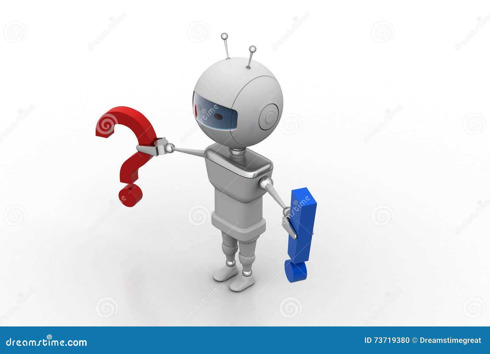 Robot with Problem Solving Concept Stock Illustration - Illustration of ...