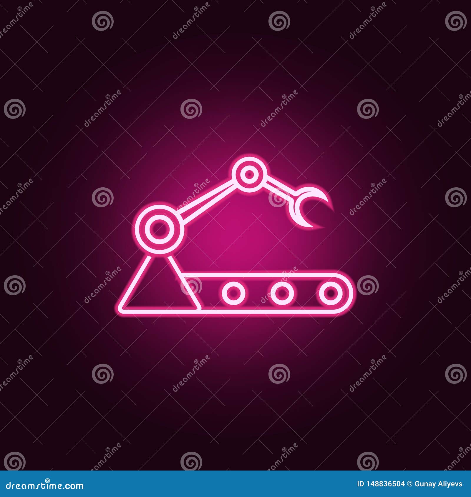 Job Production Neon Light Concept Icon. Jobbing And One-off Production ...