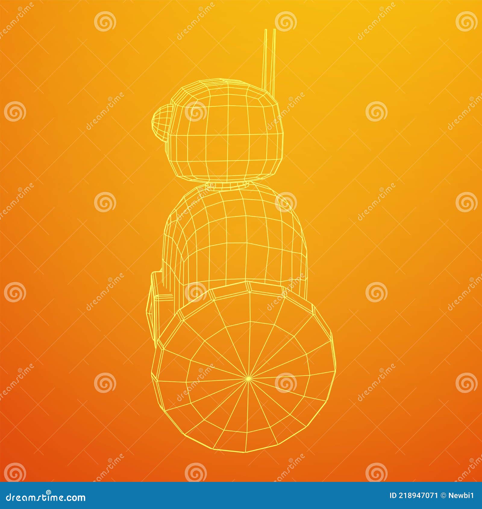 Robot Promoter LCD Screen on Two Wheels. Ad Promo Bot Stock Vector ...