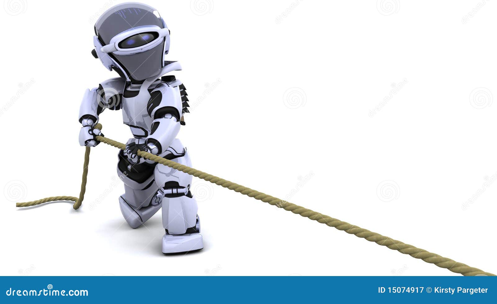 Robot Pulling A Weight On A Steel Cable Royalty-Free Stock Photography ...