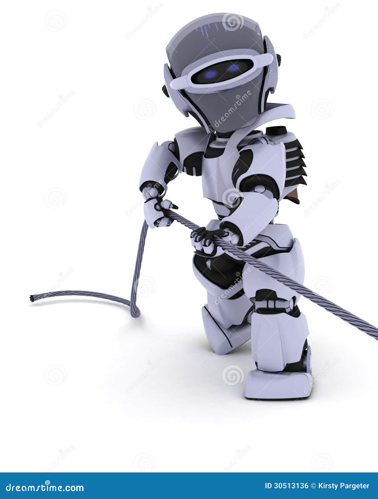 Robot Pulling Steel Cable Stock Illustrations – 2 Robot Pulling Steel ...