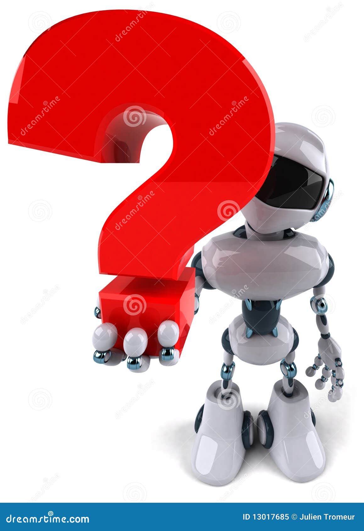 Robot and question stock illustration. Illustration of science - 13017685