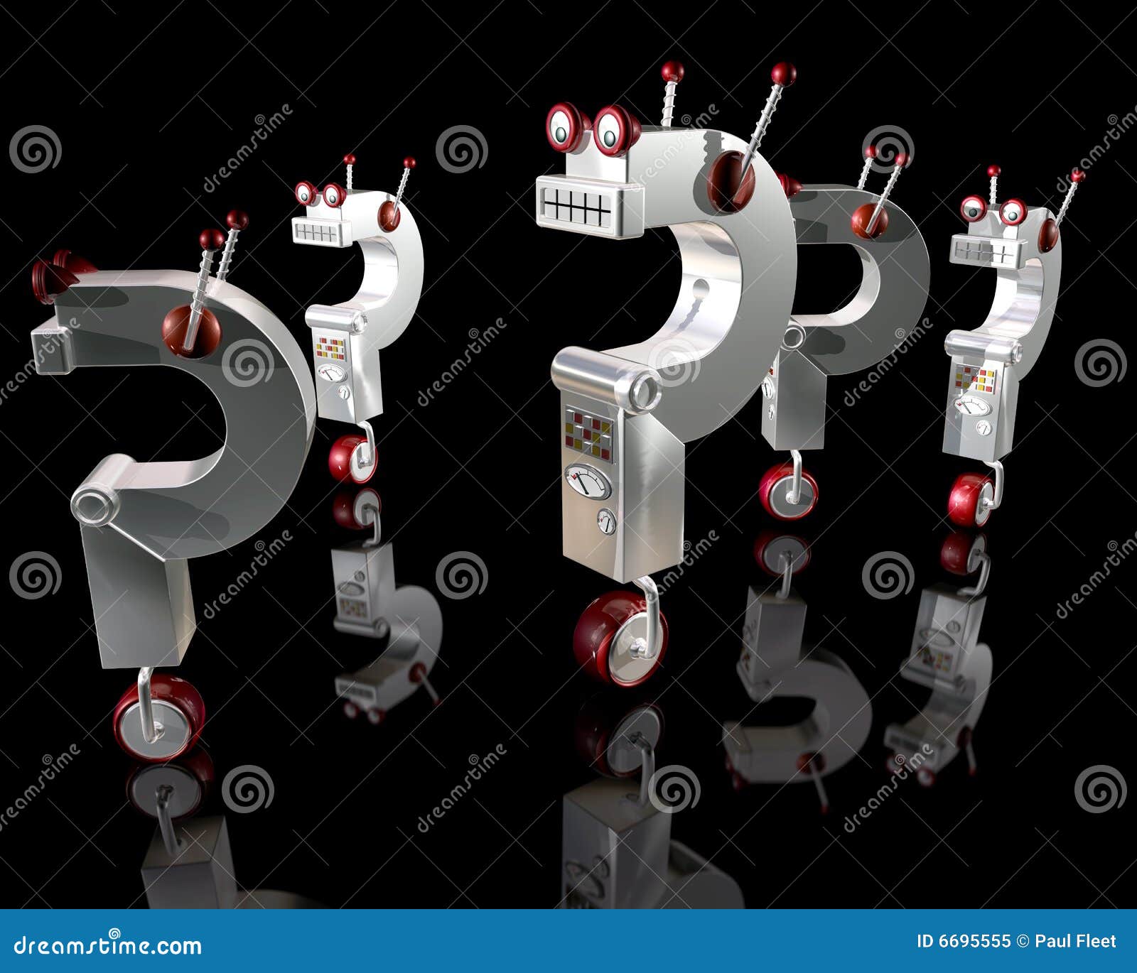 Robot Question Marks stock illustration. Illustration of questioning ...