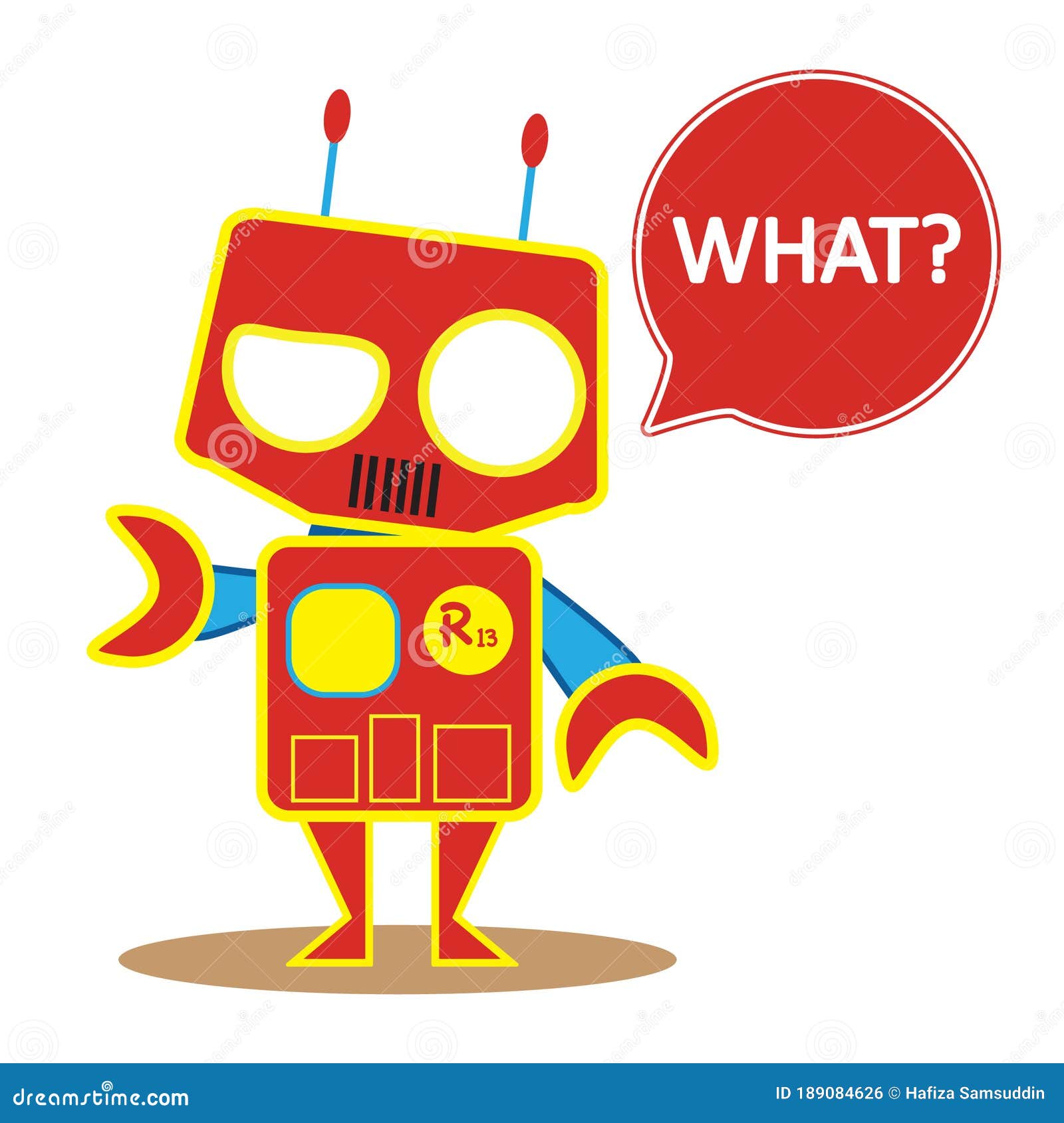 Robot Questioning. Vector Illustration Decorative Design Stock Vector ...