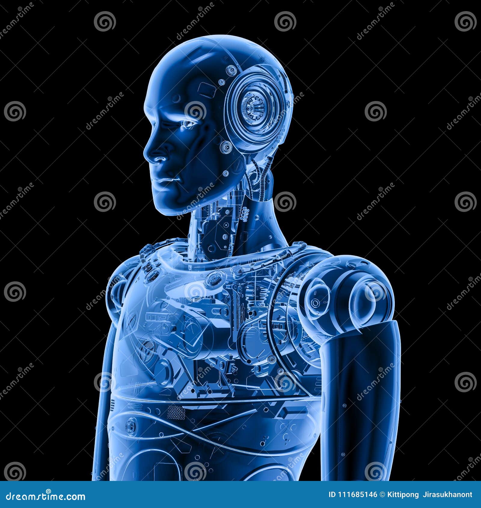 Robot x ray stock illustration. Illustration of technology - 111685146