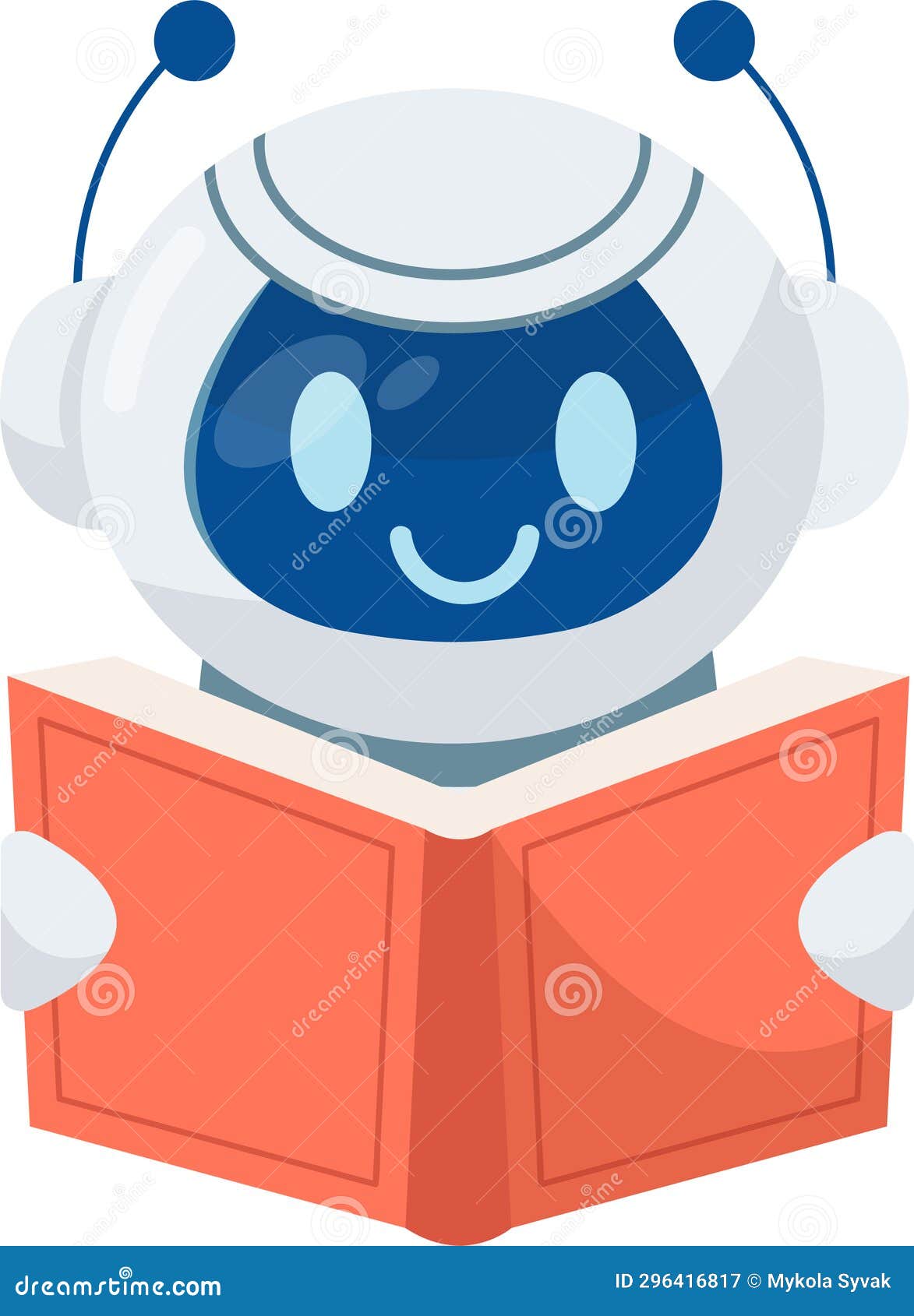 Robot Reading Book stock vector. Illustration of knowledge - 296416817 Robot Reading Book stock vector. Illustration of knowledge - 296416817