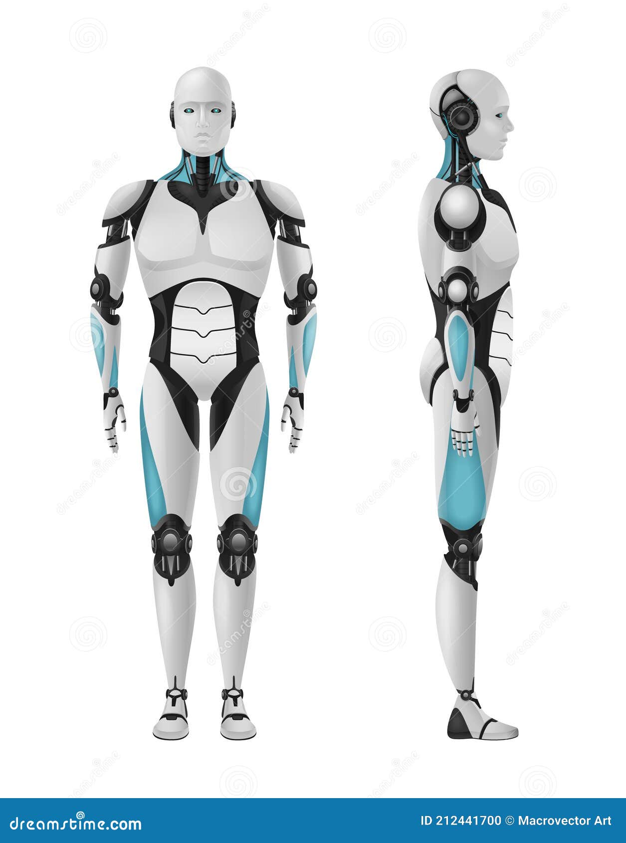 Male Robot Composition stock vector. Illustration of futuristic - 212441700