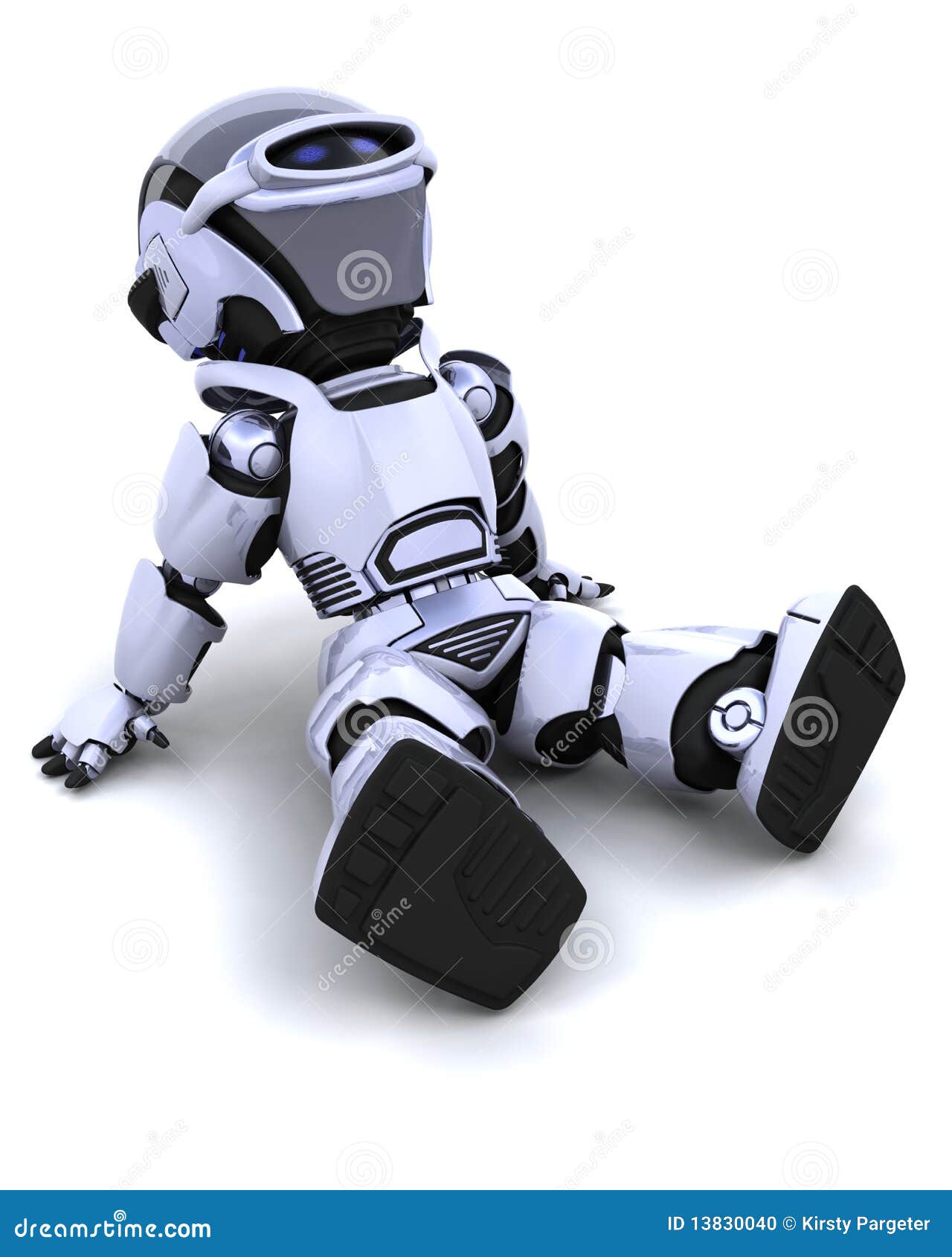 Robot relaxing stock illustration. Illustration of relax - 13830040