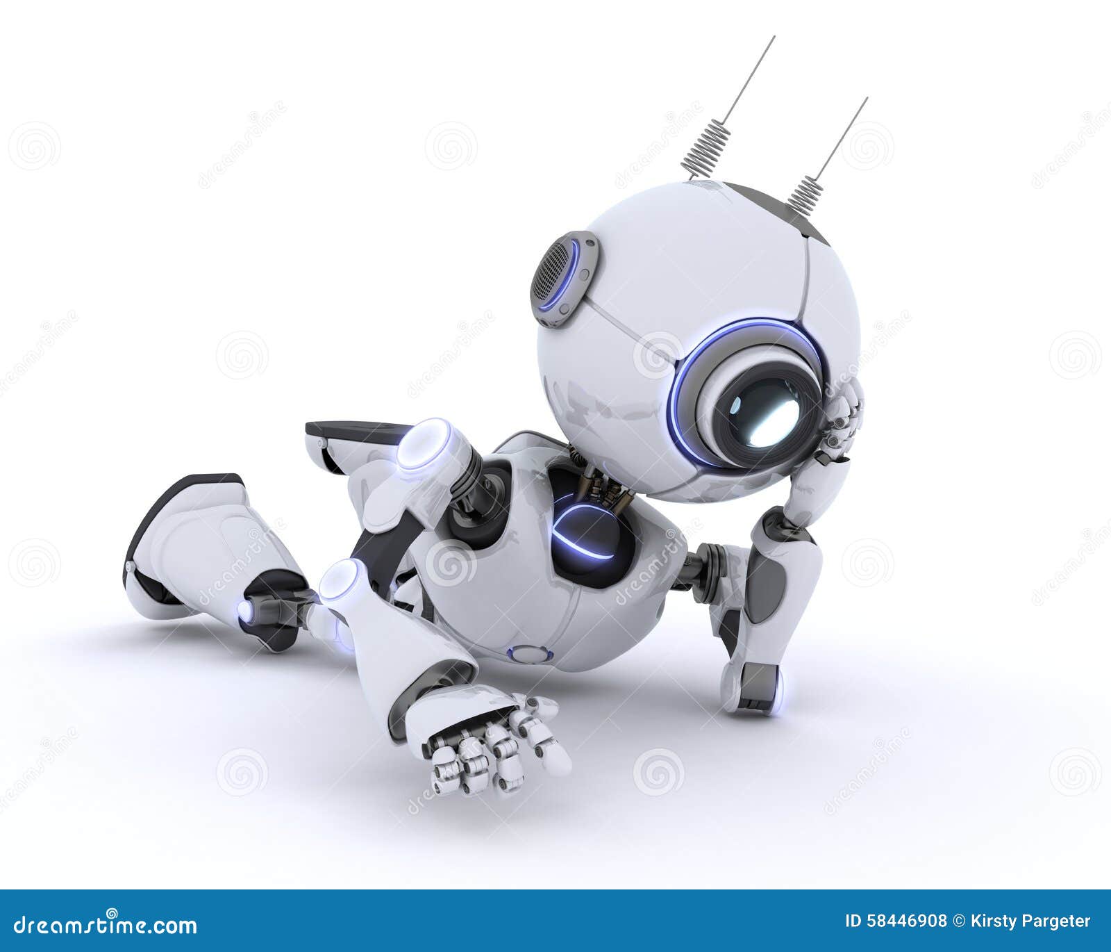 Robot Relaxing stock illustration. Illustration of modern - 58446908