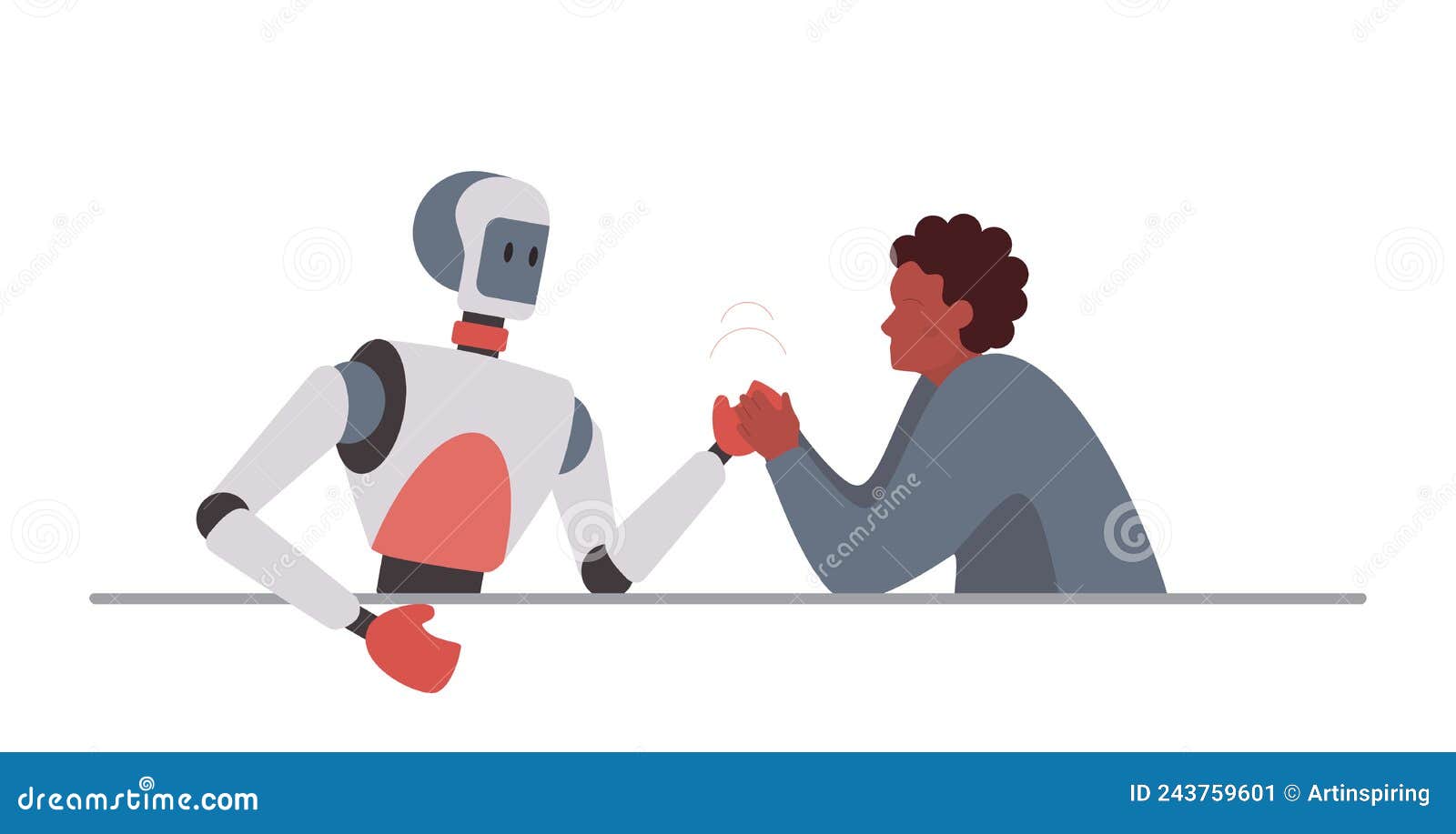 Robot Replace the Human in Office. Idea of Artificial Intelligence ... Robot Replace the Human in Office. Idea of Artificial Intelligence ...