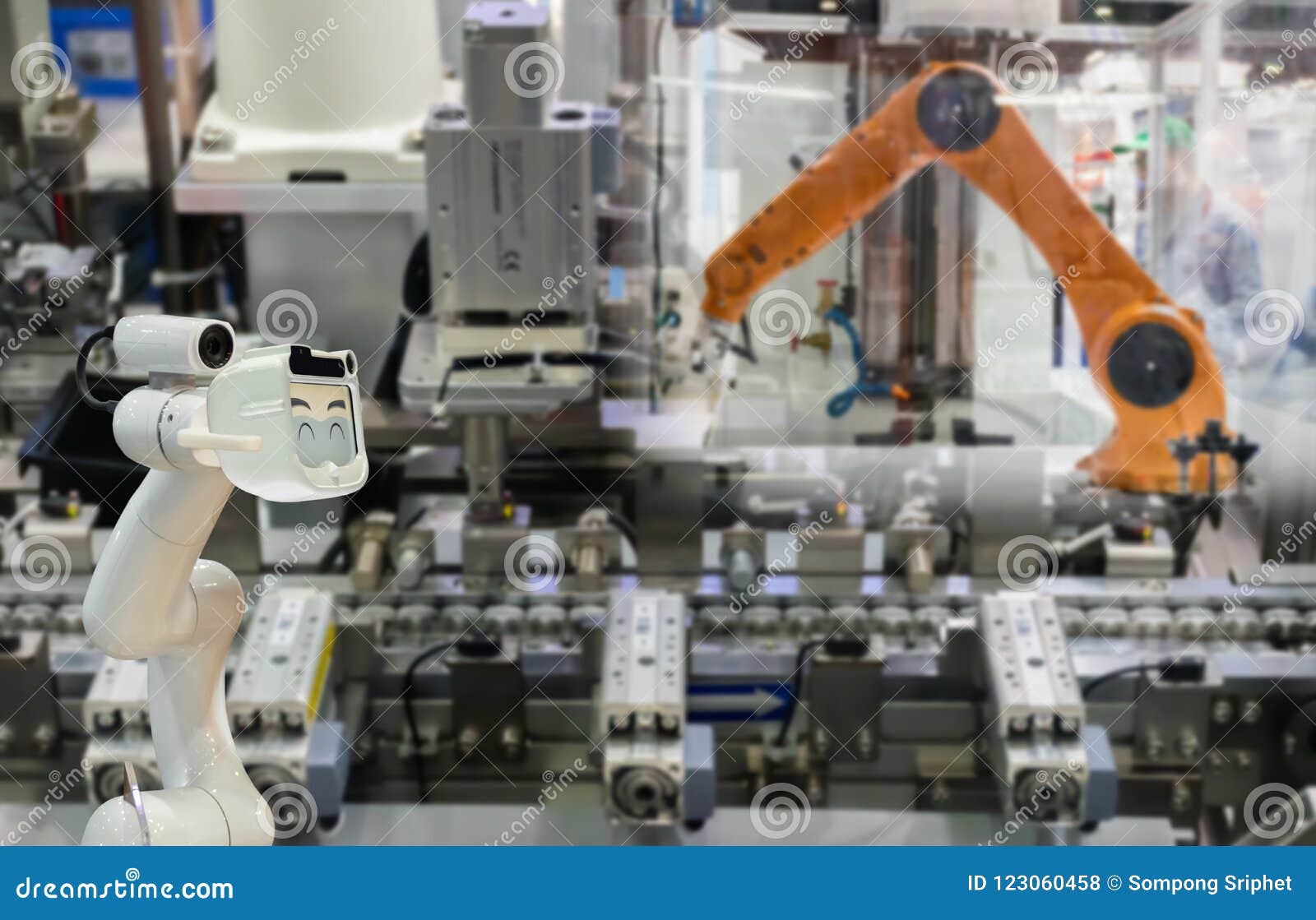 Robot Replacement Industrial of Things Technology Robot Future Arm and ...