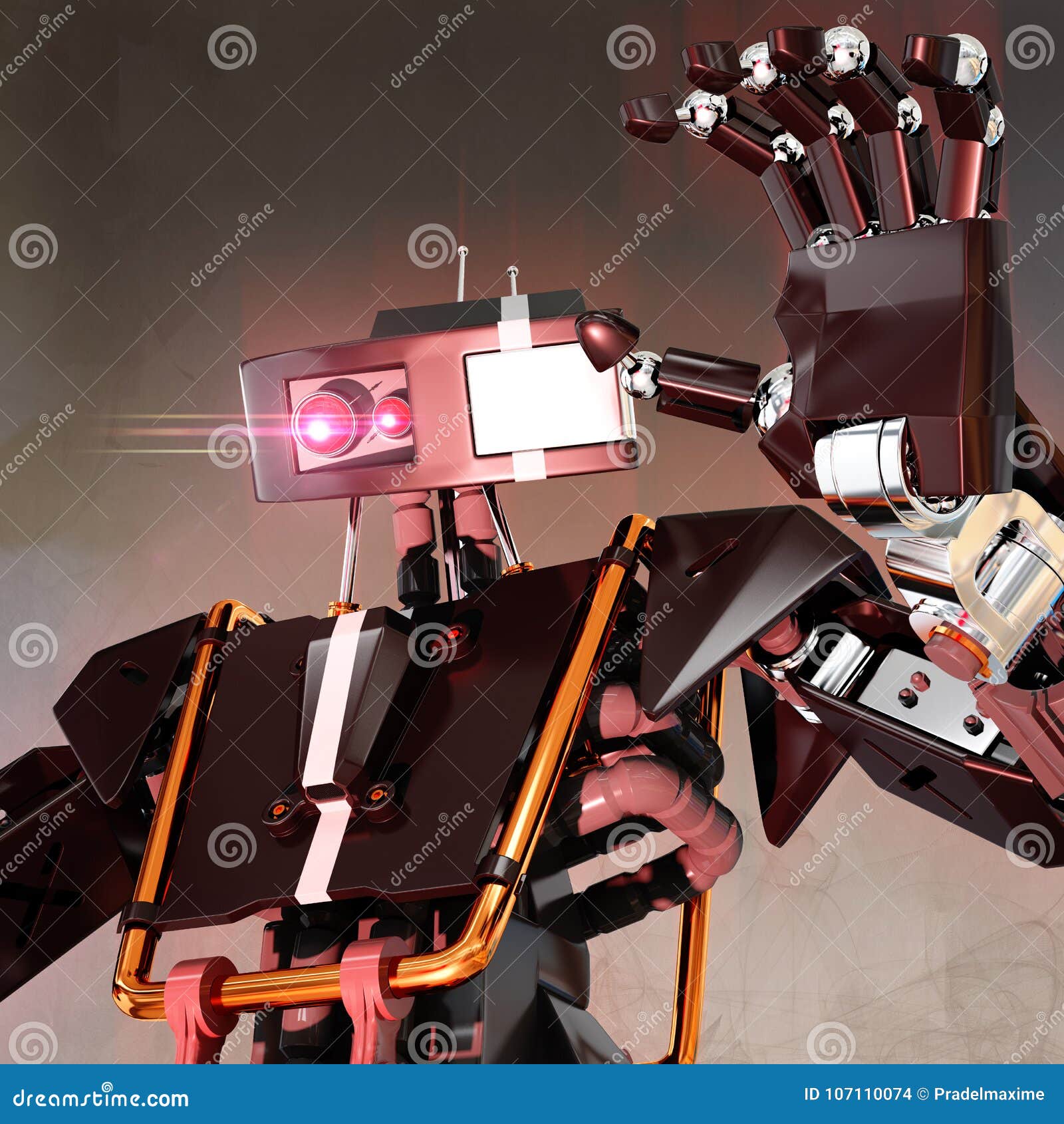 Robot Representing Bad Artificial Intelligence Stock Illustration ...