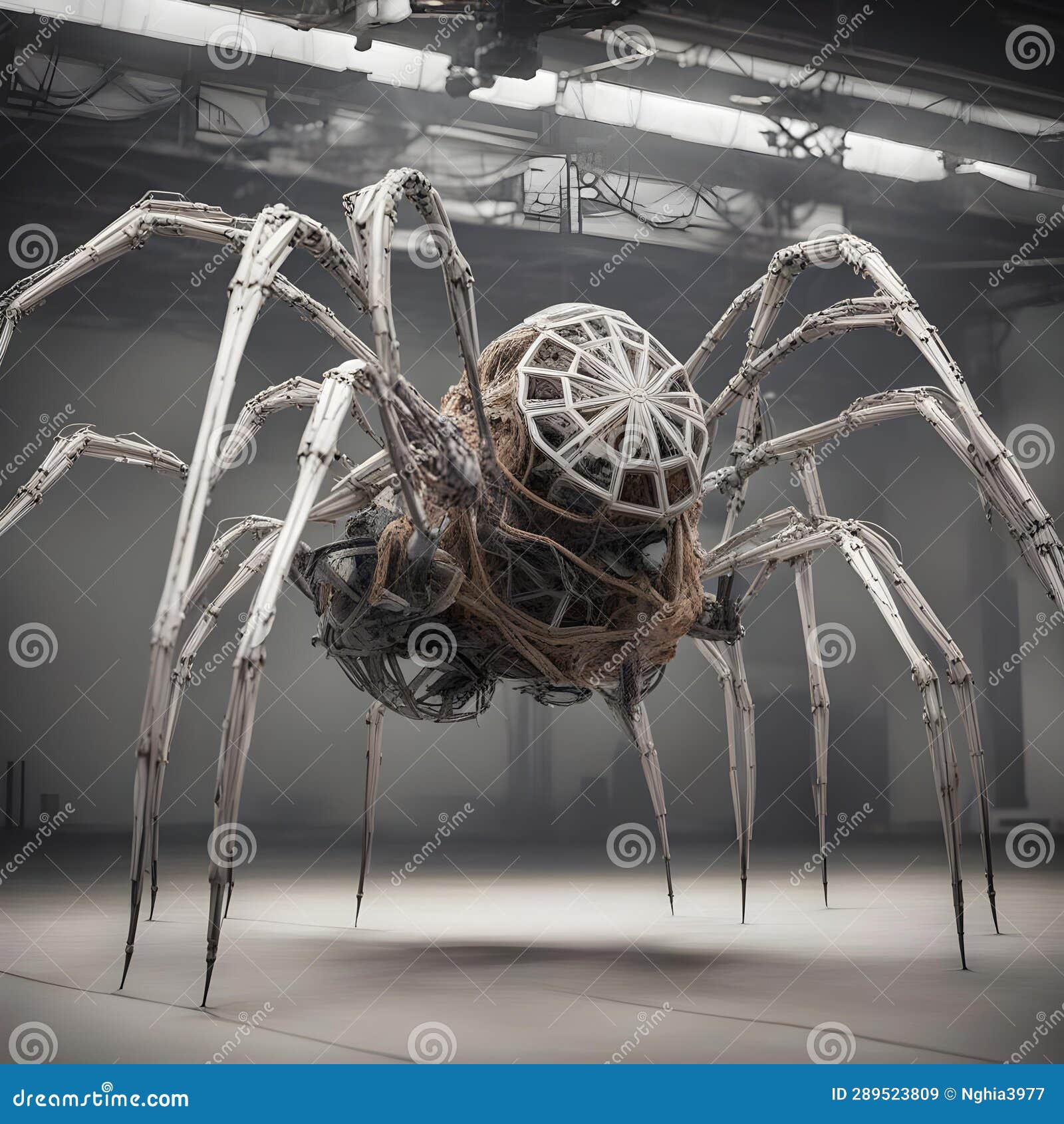 A Robot Resembling a Giant Spider, Spinning Intricate Structures Using ...