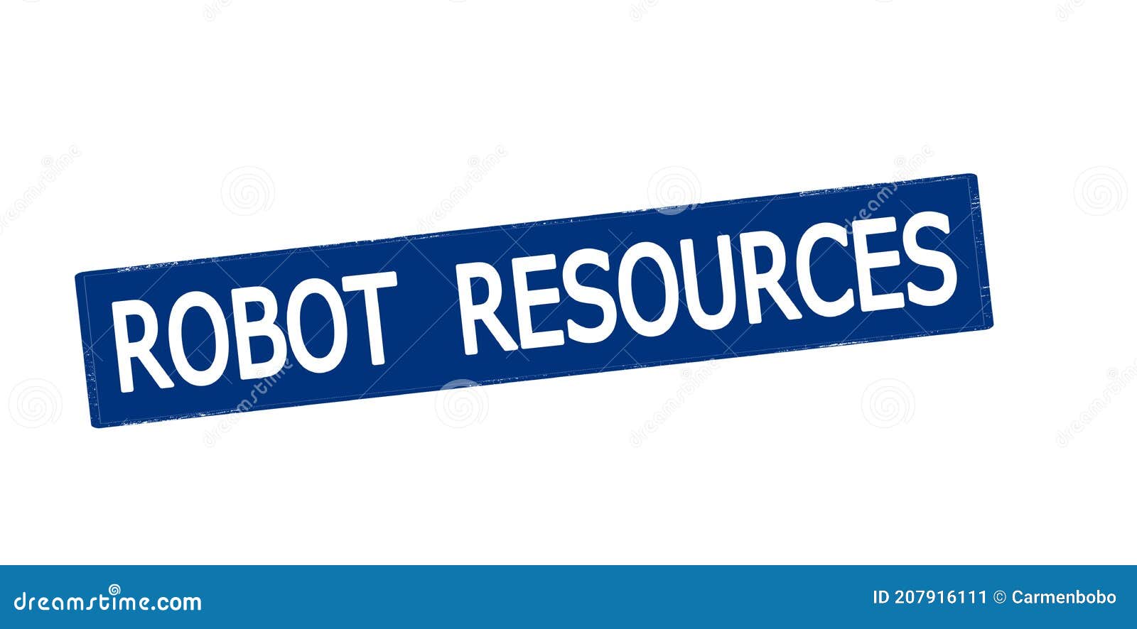 Stamp with Text Robot Resources Stock Illustration - Illustration of ...