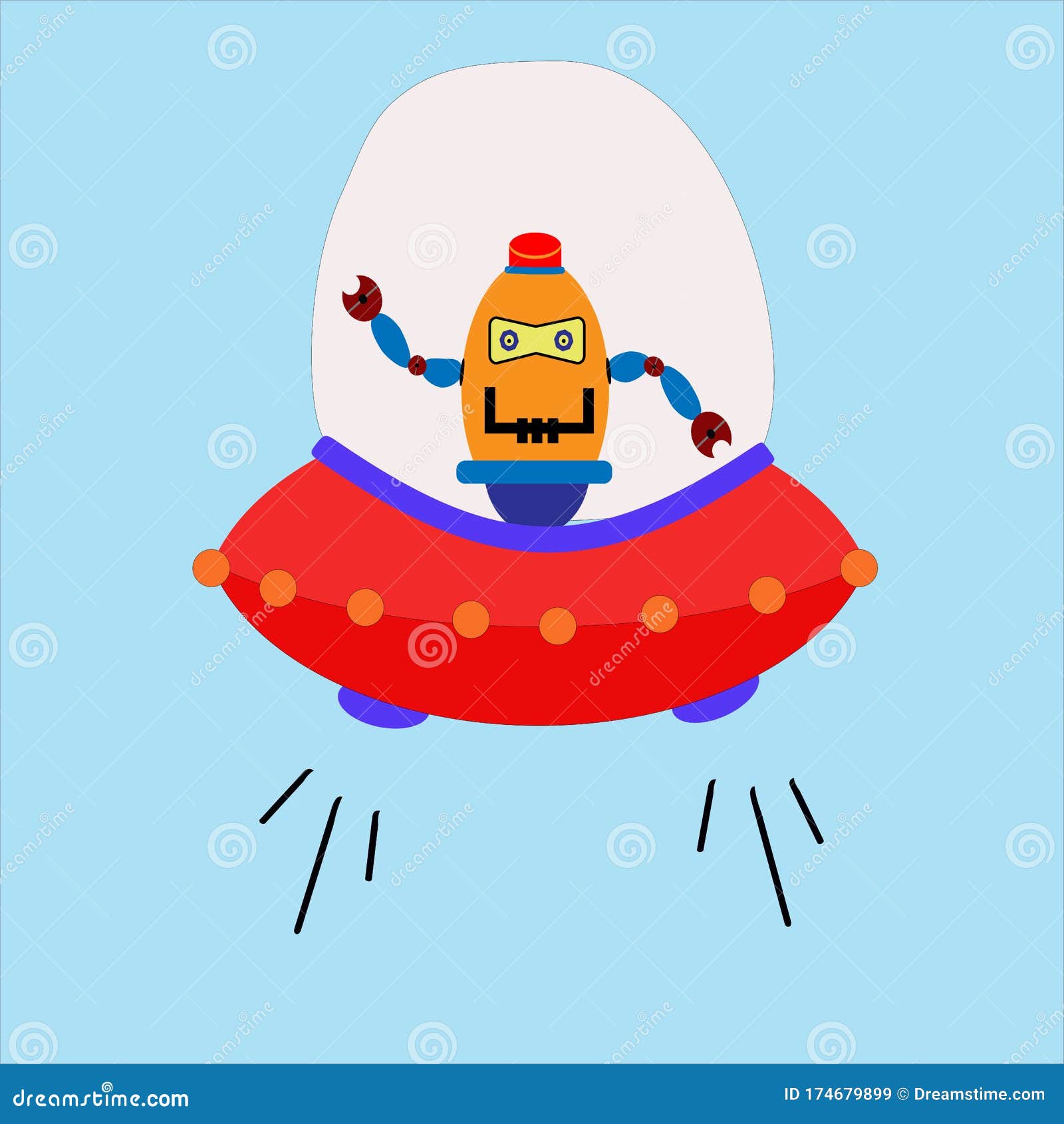 Robot Riding Unicycle. Technology Concept. Isolated. Contains Clipping ...