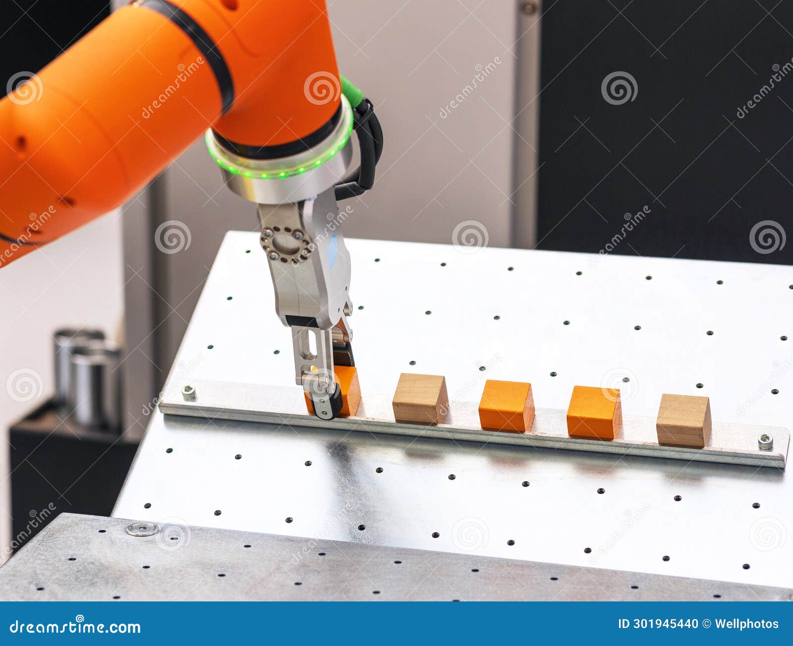 Robot or Robotic Arm with Copy Space Stock Photo - Image of plant ...