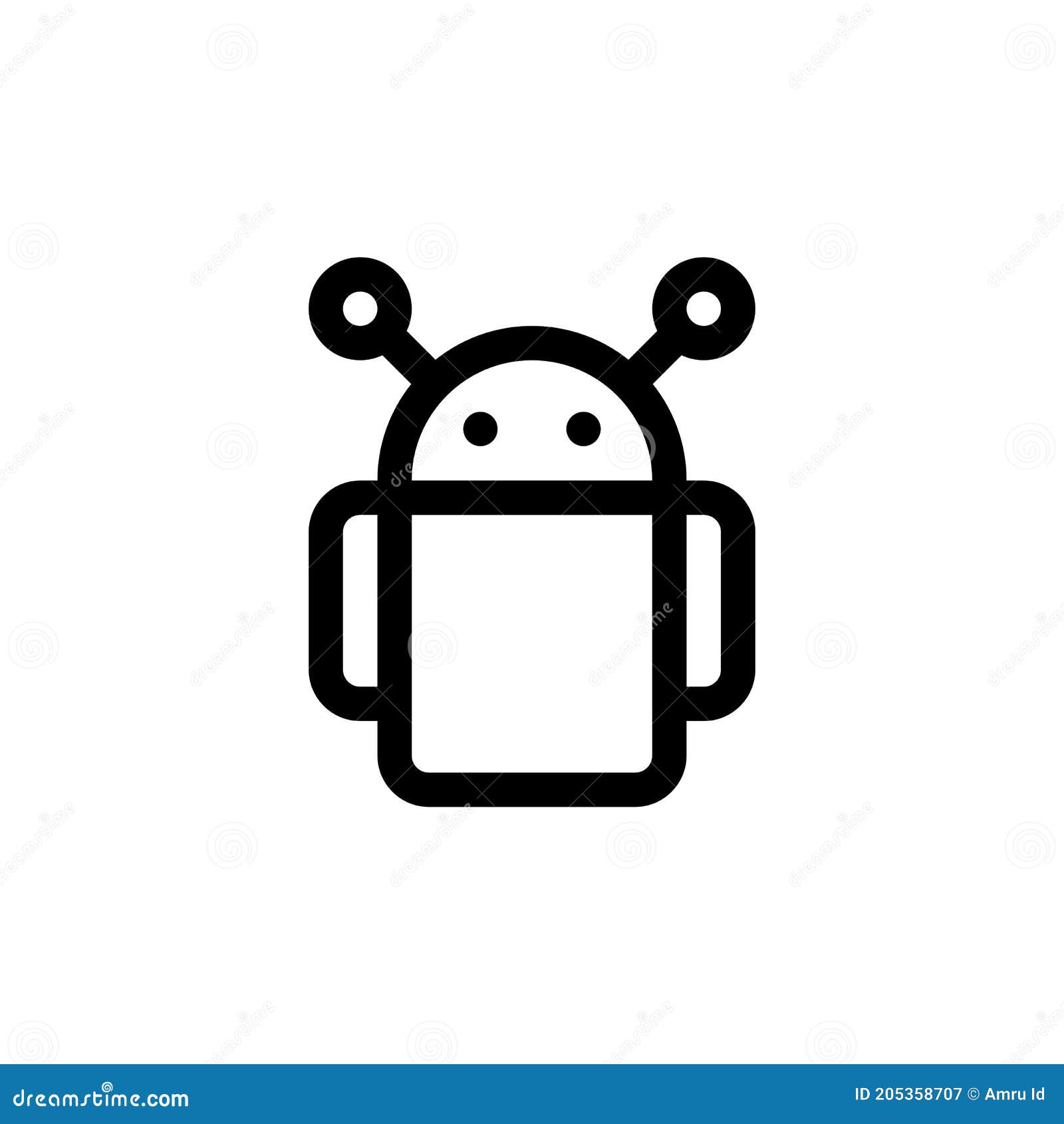 Robot Robotic Technology Android Outline Icon, Logo, Vector Stock ...