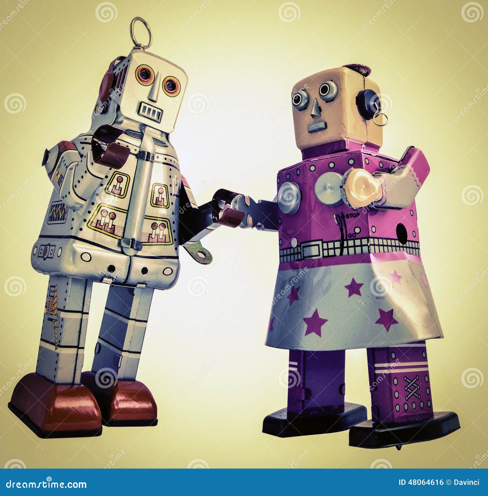 Robot romance stock photo. Image of futuristic, machinery - 48064616